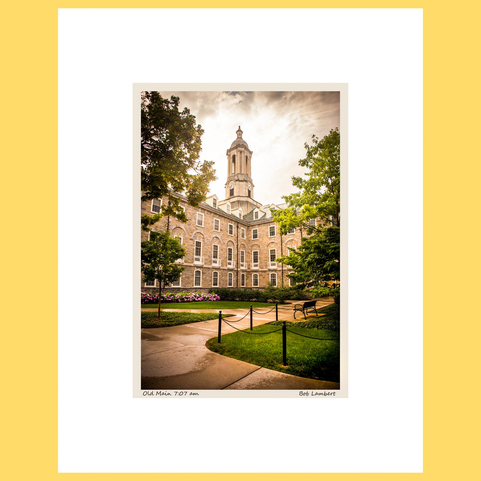 Old Main Photo at Penn State - Hand Signed, Matted, Titled Photo ...