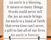 An Uncle Is A Blessing Canvas Sign Uncle Definition Uncle | Etsy