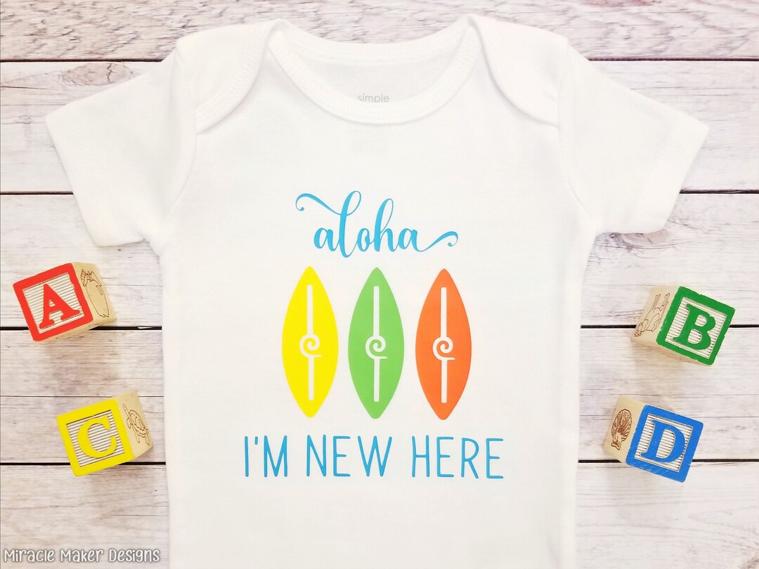 Aloha Baby Bodysuit, Aloha I'm New Here, Hawaiian Baby Outfit ...