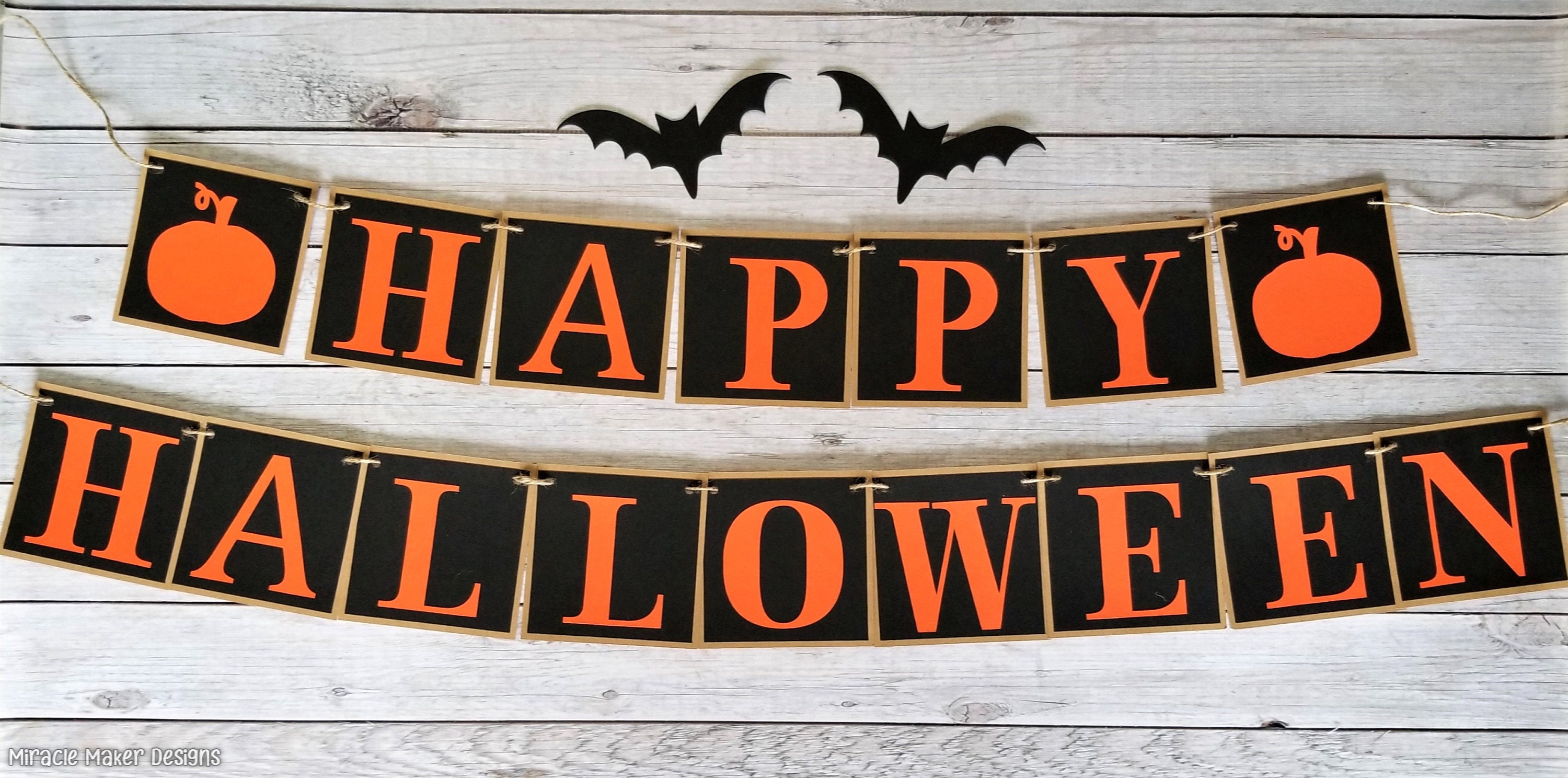 Happy Halloween Banner Halloween Decorations Halloween | Etsy