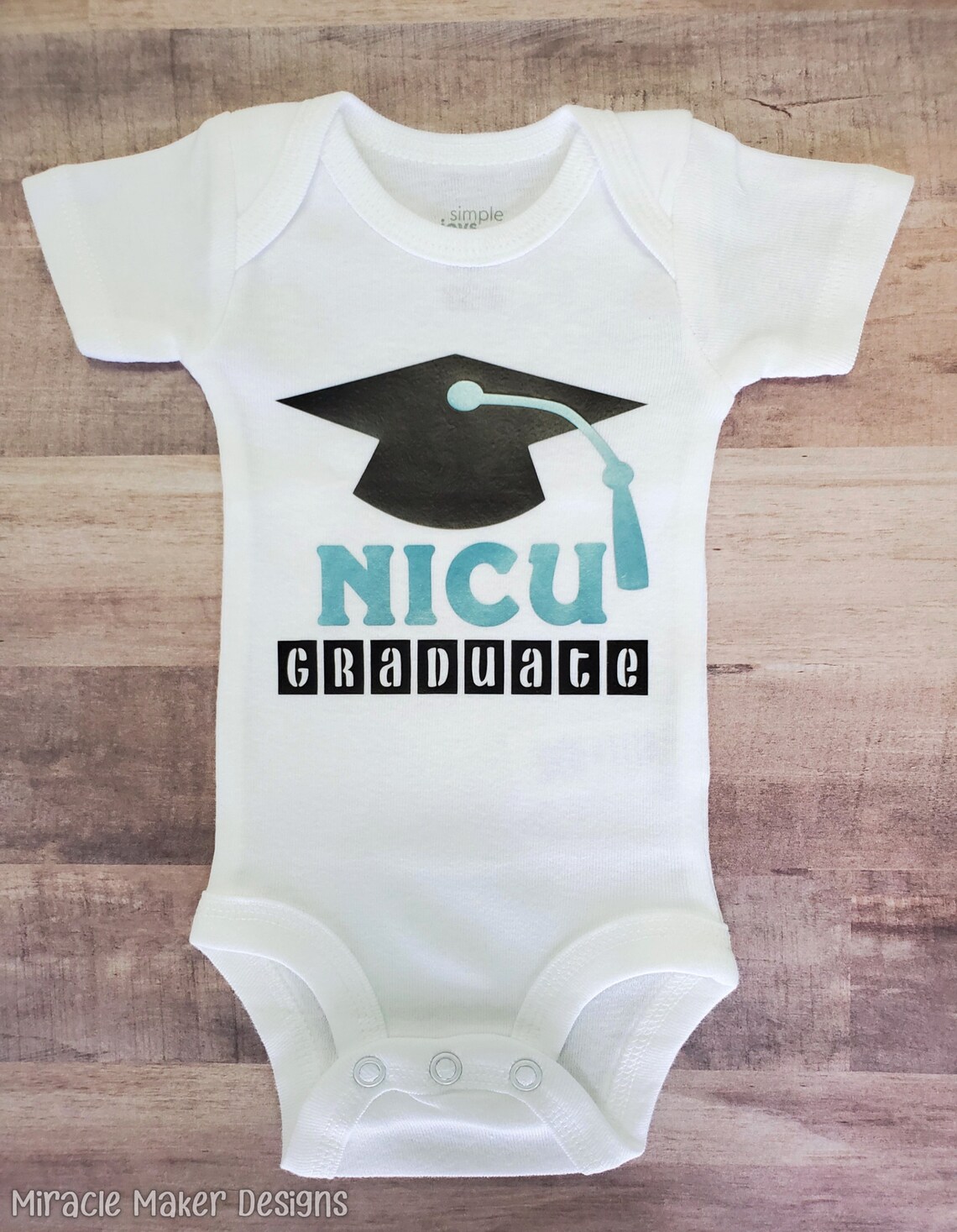 NICU Graduate Cap and Tassel Bodysuit, Personalized NICU Coming Home ...