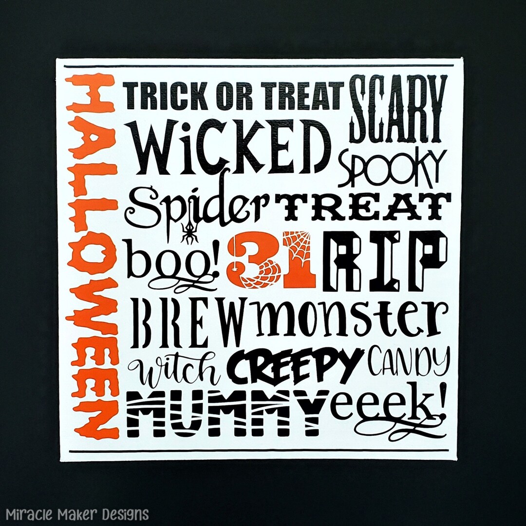 Halloween Sign, Halloween Decor, Halloween Subway Art Canvas Sign ...