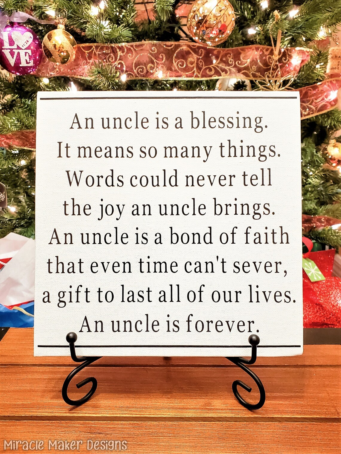 An Uncle Is A Blessing Canvas Sign Uncle Definition Uncle | Etsy