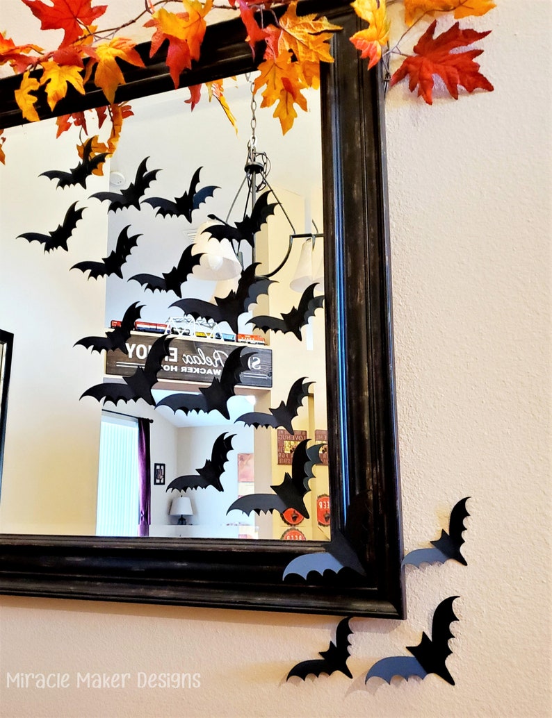 Halloween Bats Flying Bats 3D Bats Wall Decor Halloween - Etsy