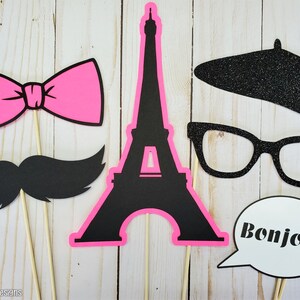 Paris Photo Booth Props, Parisian Party Decorations, Paris Party Table ...