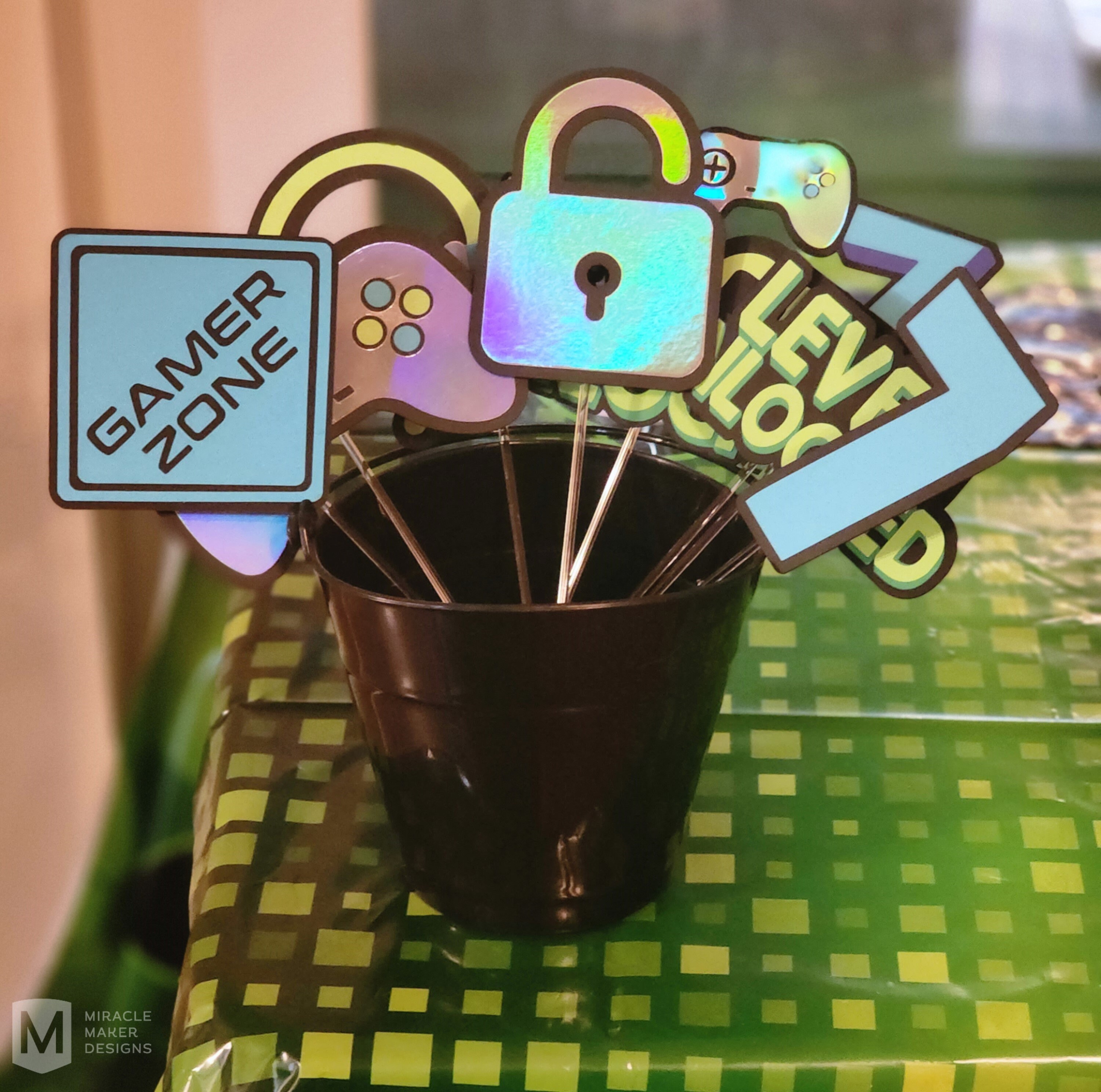 Level Unlocked Photo Booth Props, Any Age, Set of 7, Video Game Party ...