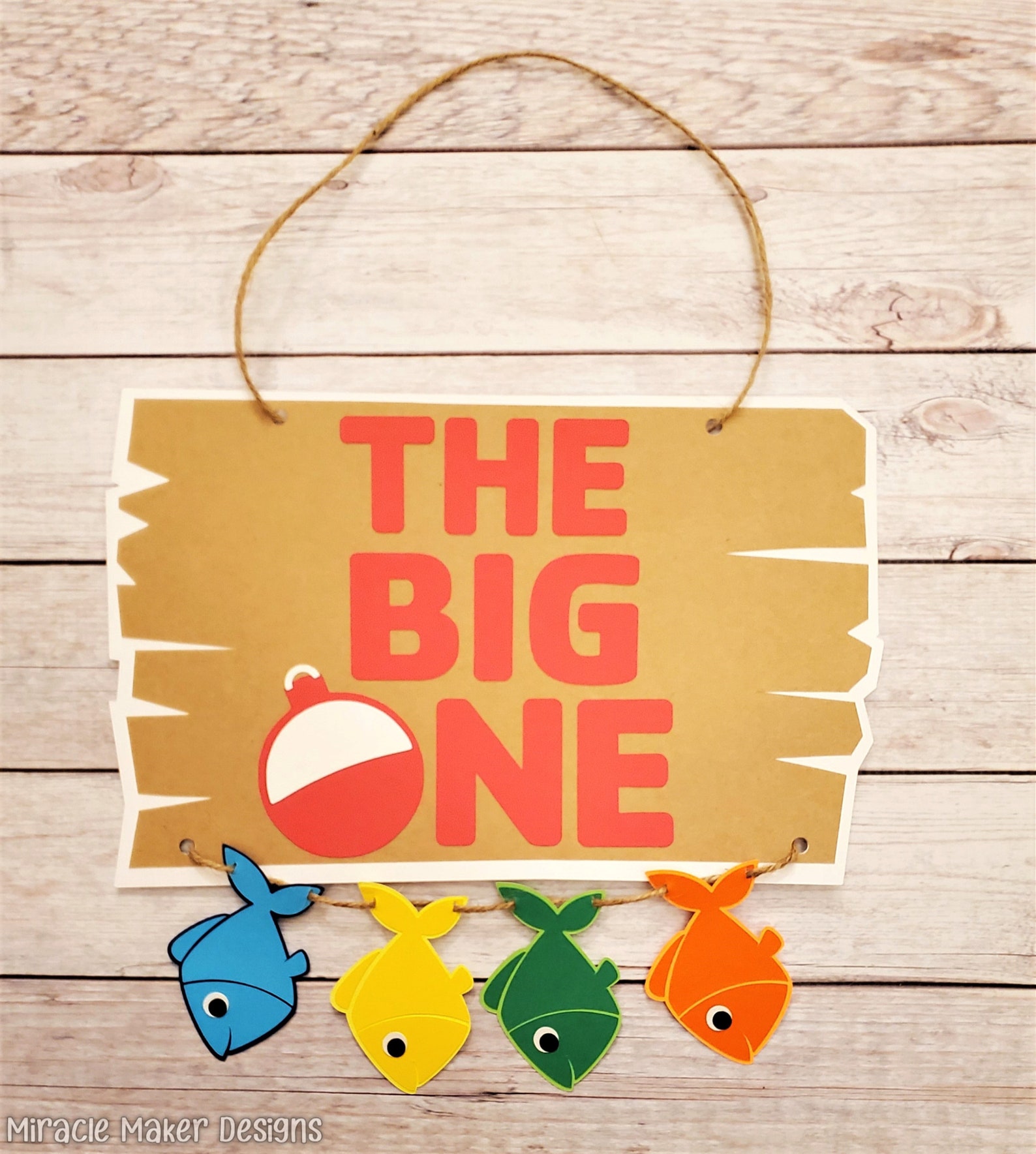 The Big One Birthday Door Sign Fishing Birthday Sign - Etsy