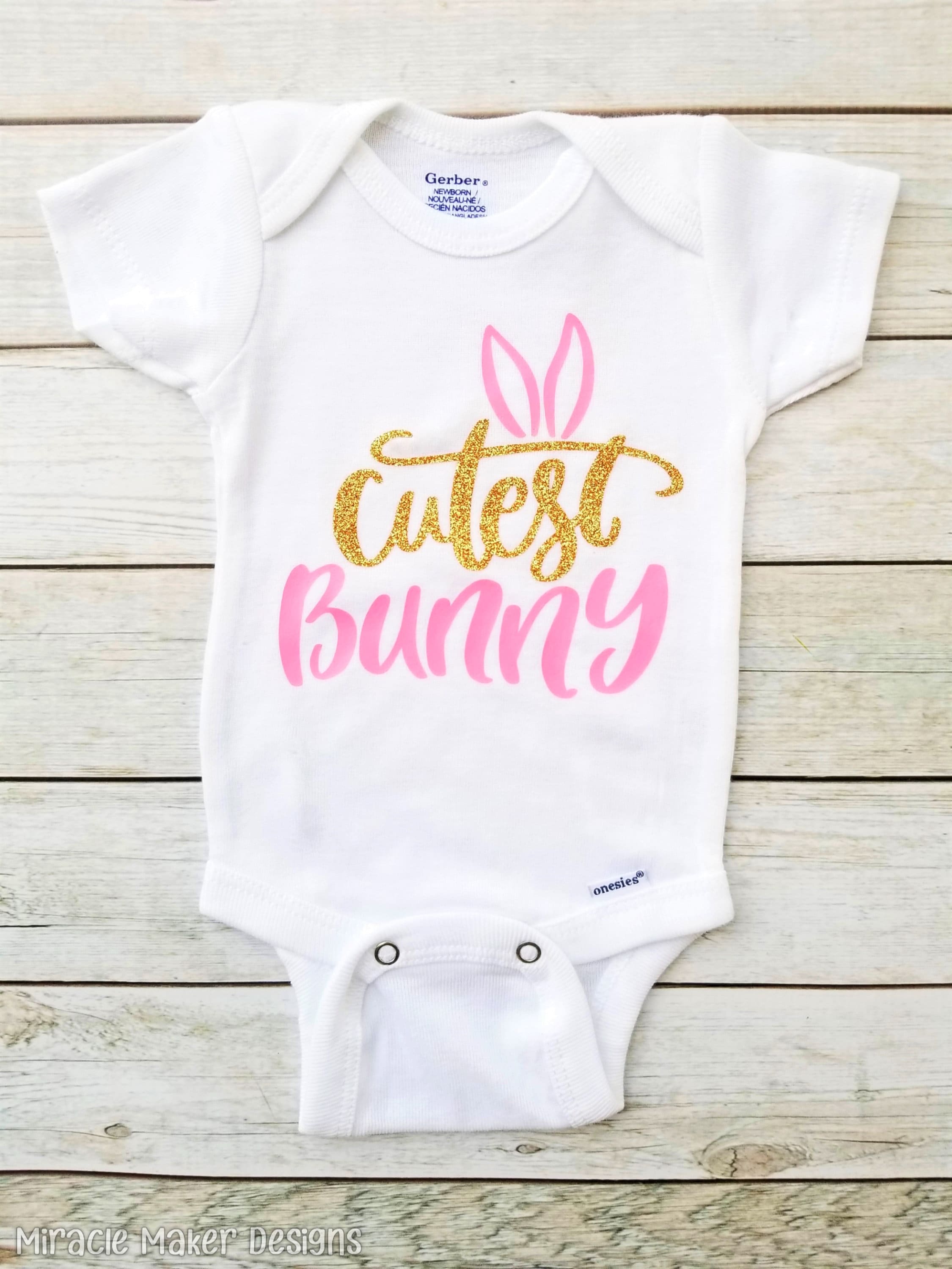 Cutest Bunny Easter Bodysuit My First Easter Baby Easter | Etsy