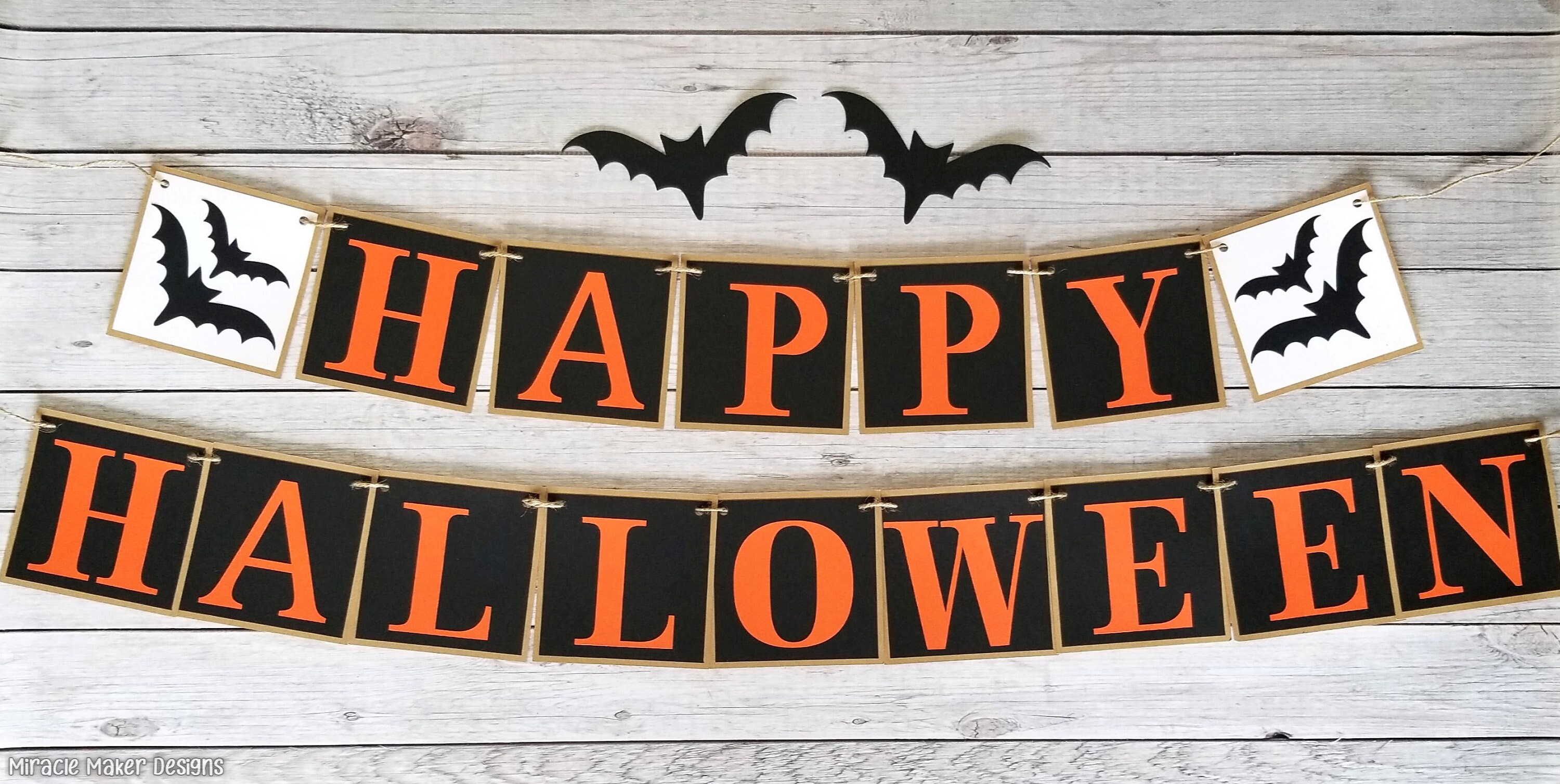 Happy Halloween Banner Halloween Decorations Halloween | Etsy