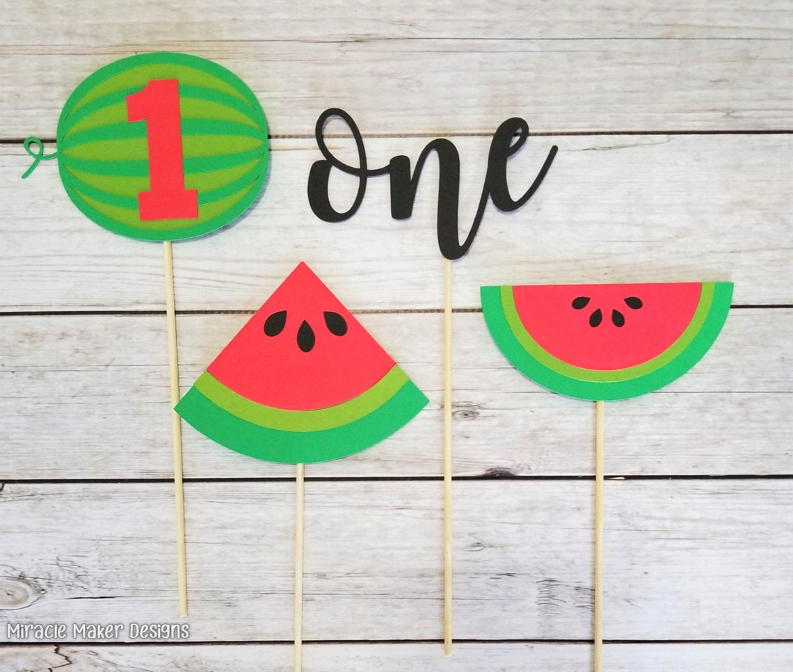 One in A Melon Centerpieces, One in A Melon Photo Booth Props, One in A ...