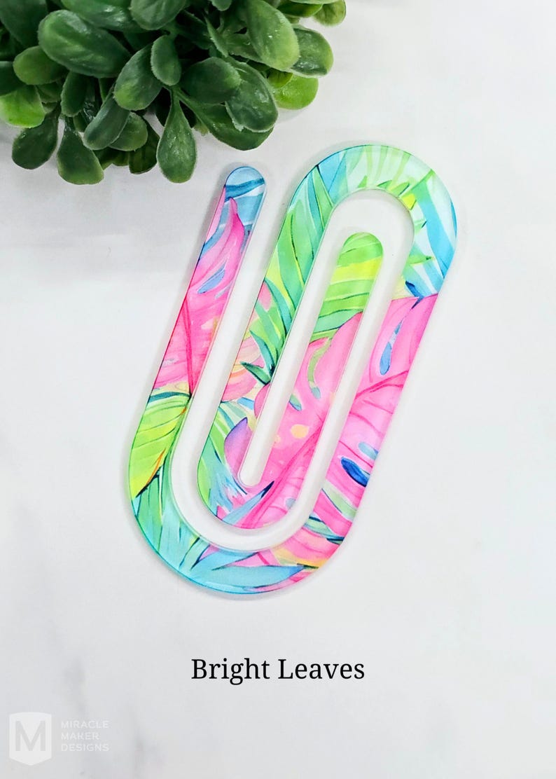 Jumbo Acrylic Paperclip Bookmark, Trendy and Stylish Designs, Book ...