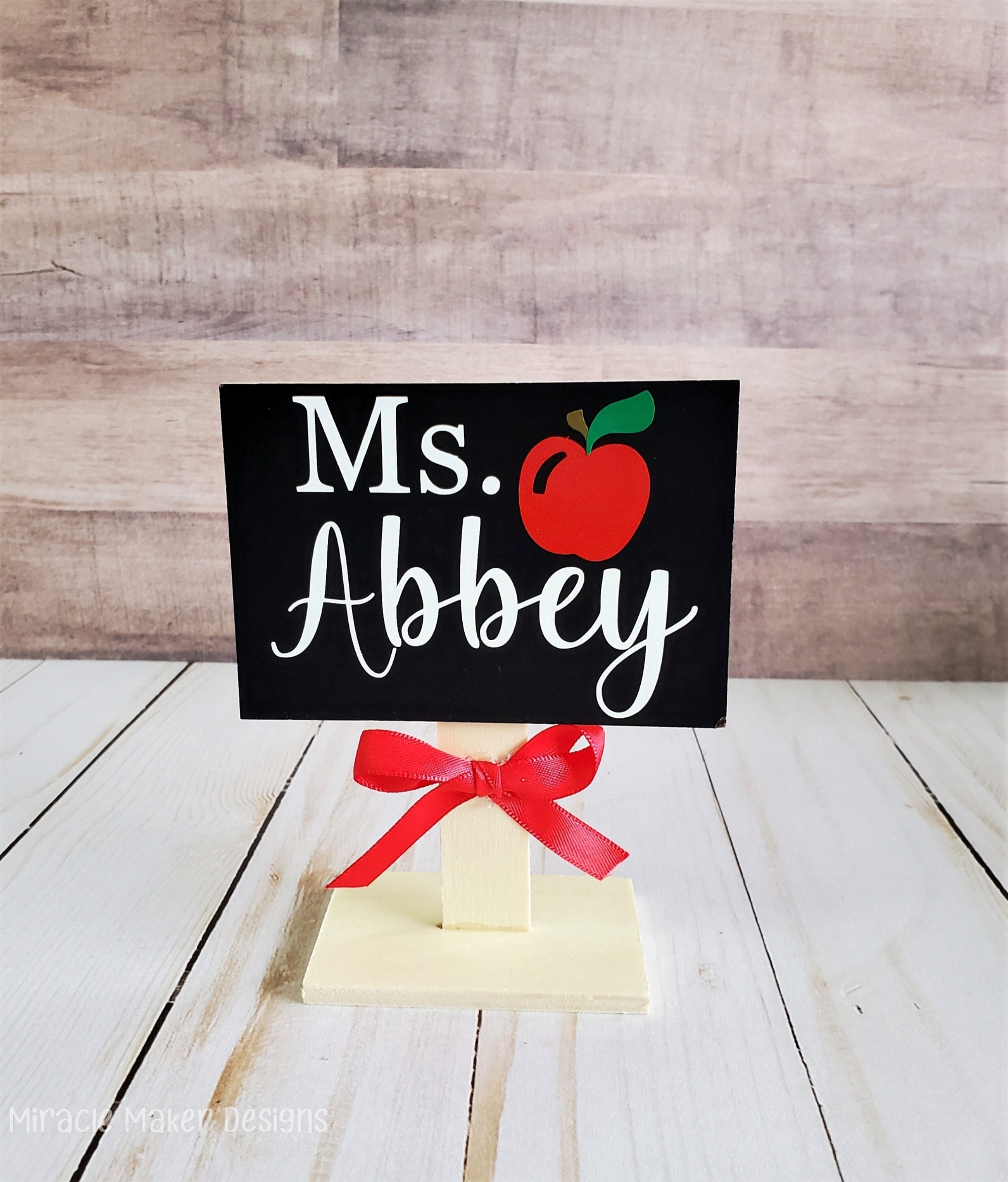 Personalized Teacher Name Sign, Teacher Sign for Desk, Personalized ...