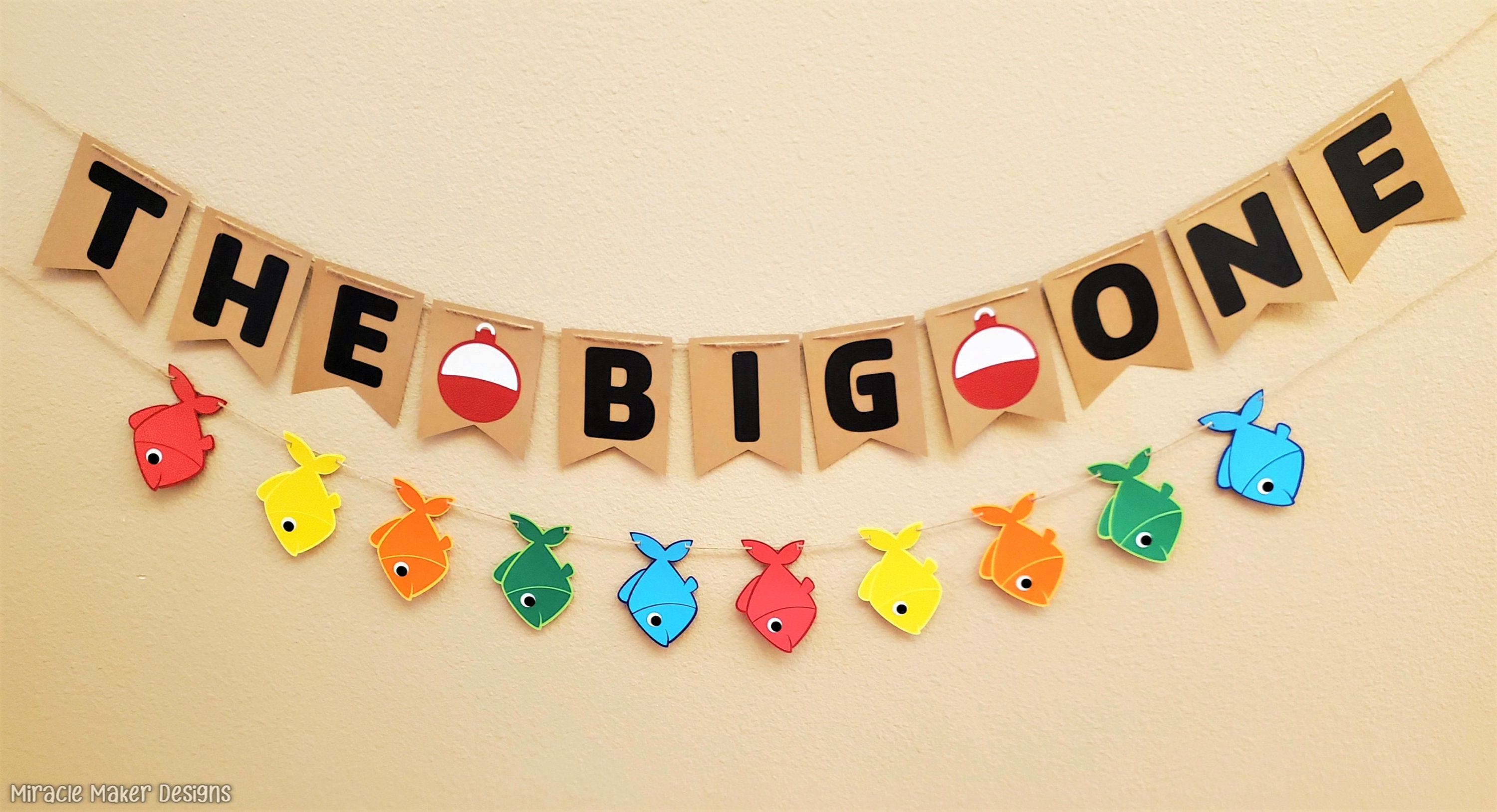 The Big One Banner and Garland Ofishally One Fishing Banner | Etsy