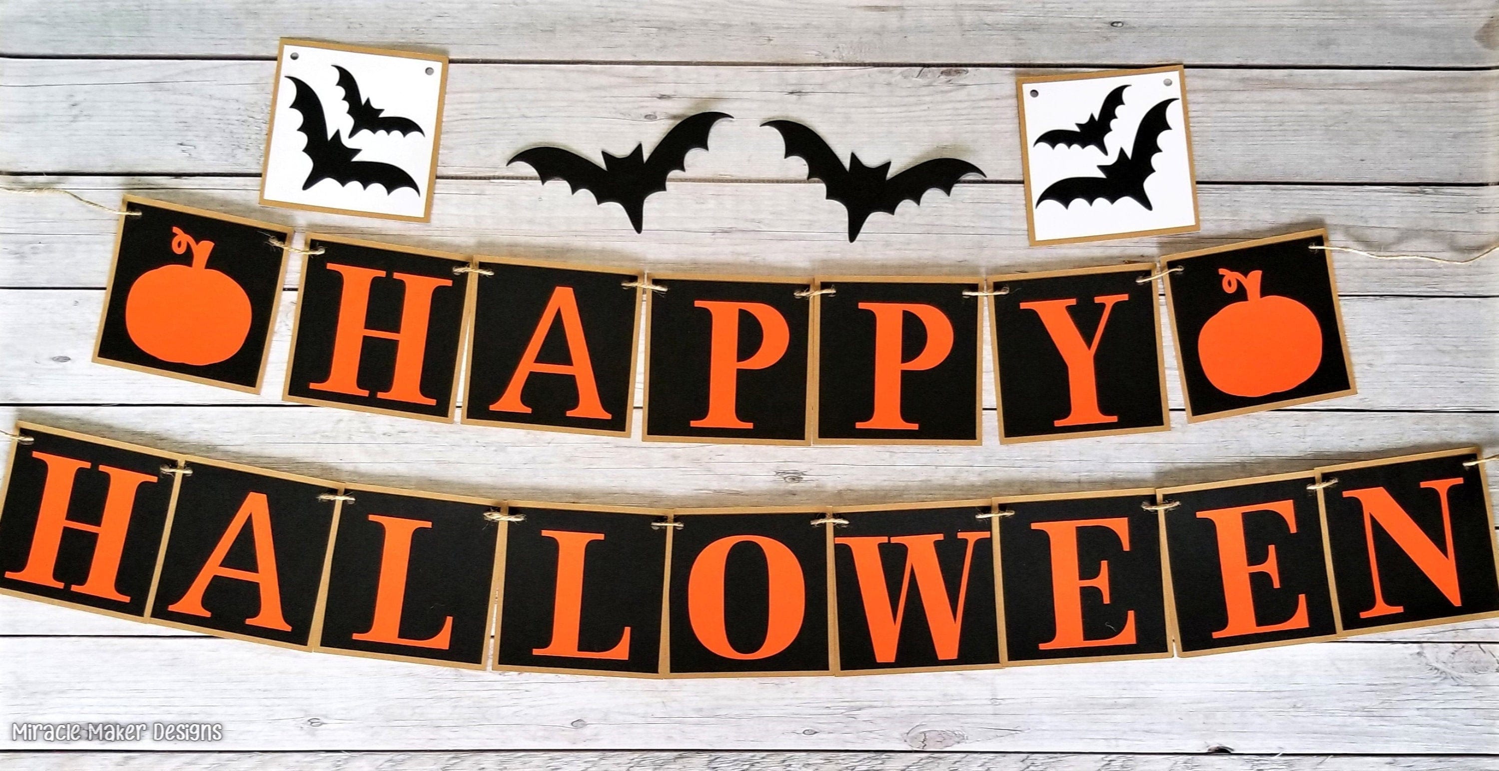 Happy Halloween Banner Halloween Decorations Halloween | Etsy