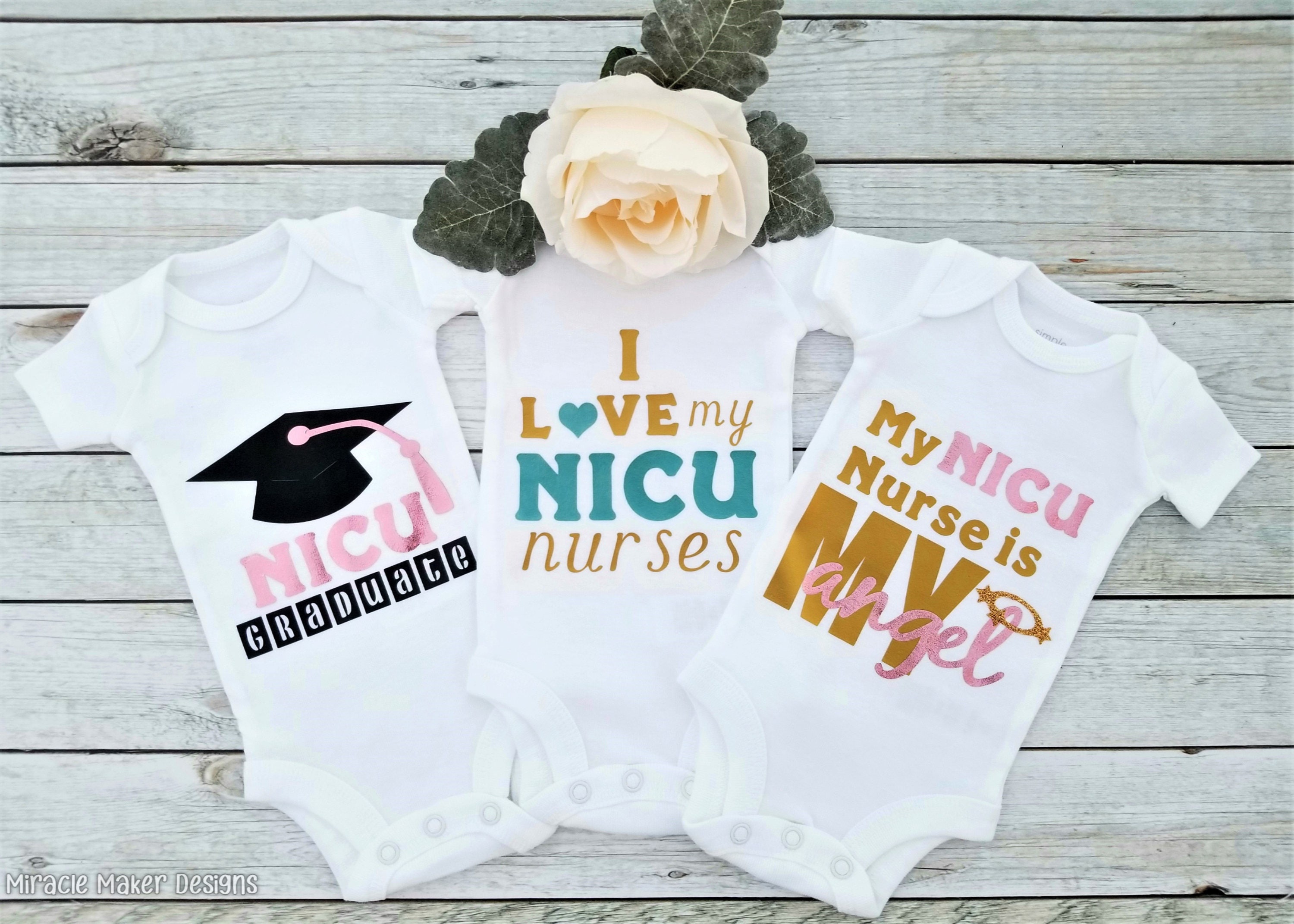 NICU Graduate Cap and Tassel Bodysuit, Personalized NICU Coming Home ...