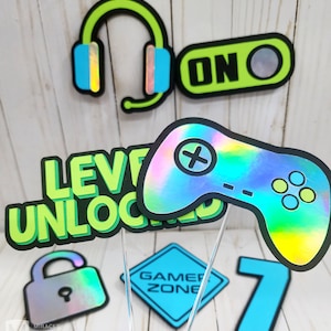 Level Unlocked Photo Booth Props, Any Age, Set of 7, Video Game Party ...