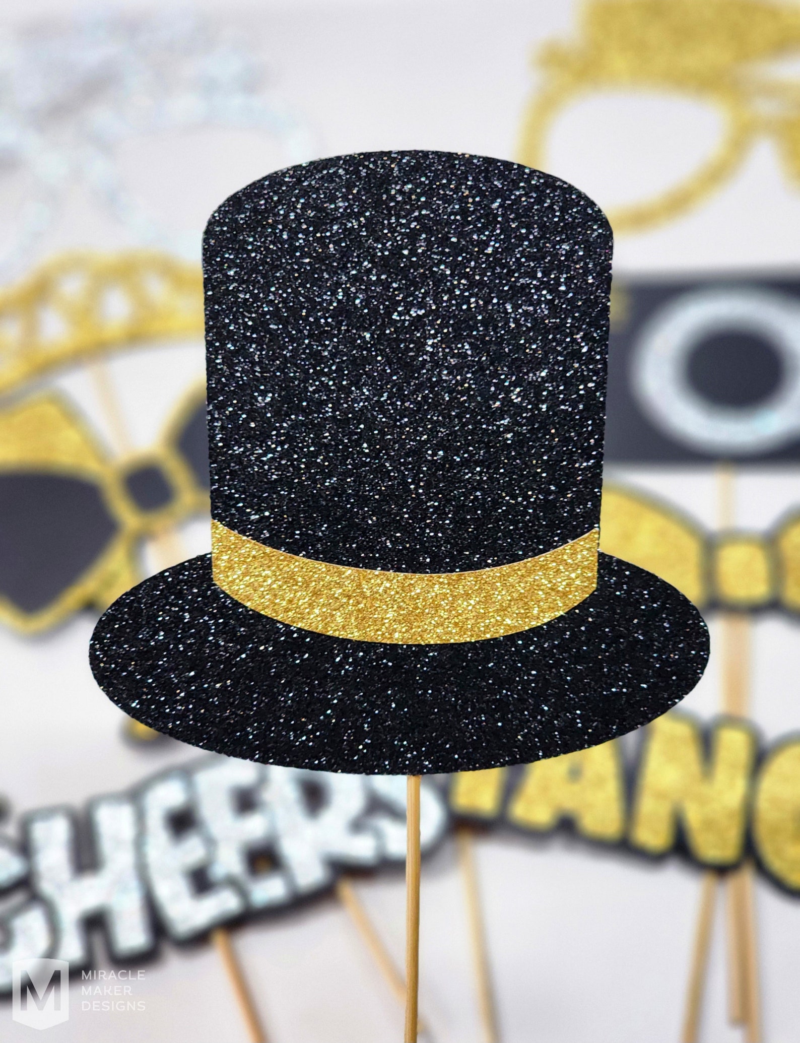 Fancy Photo Booth Props, Fully Assembled, Set of 12, Glitter Photobooth ...