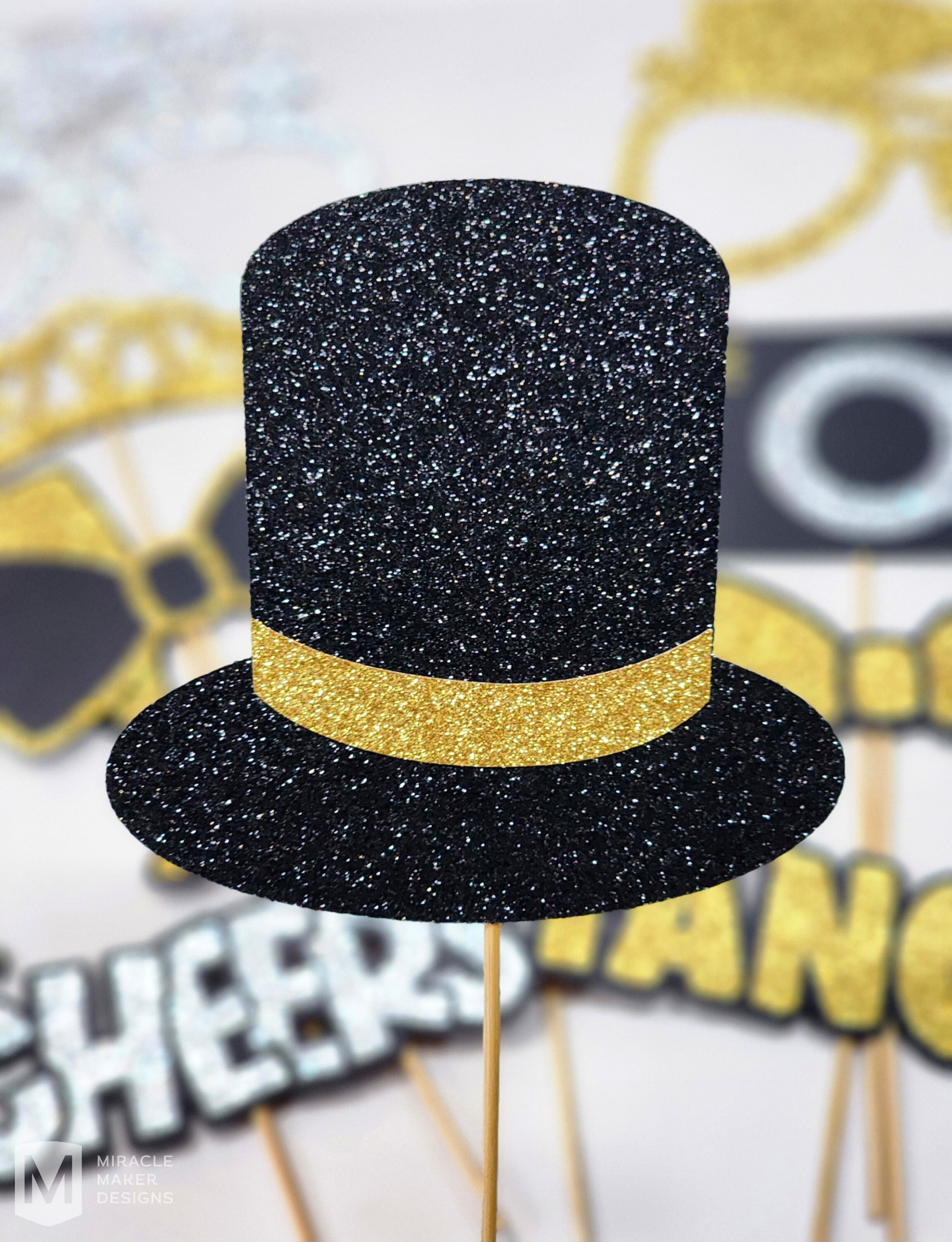 Fancy Photo Booth Props, Fully Assembled, Set of 12, Glitter Photobooth ...