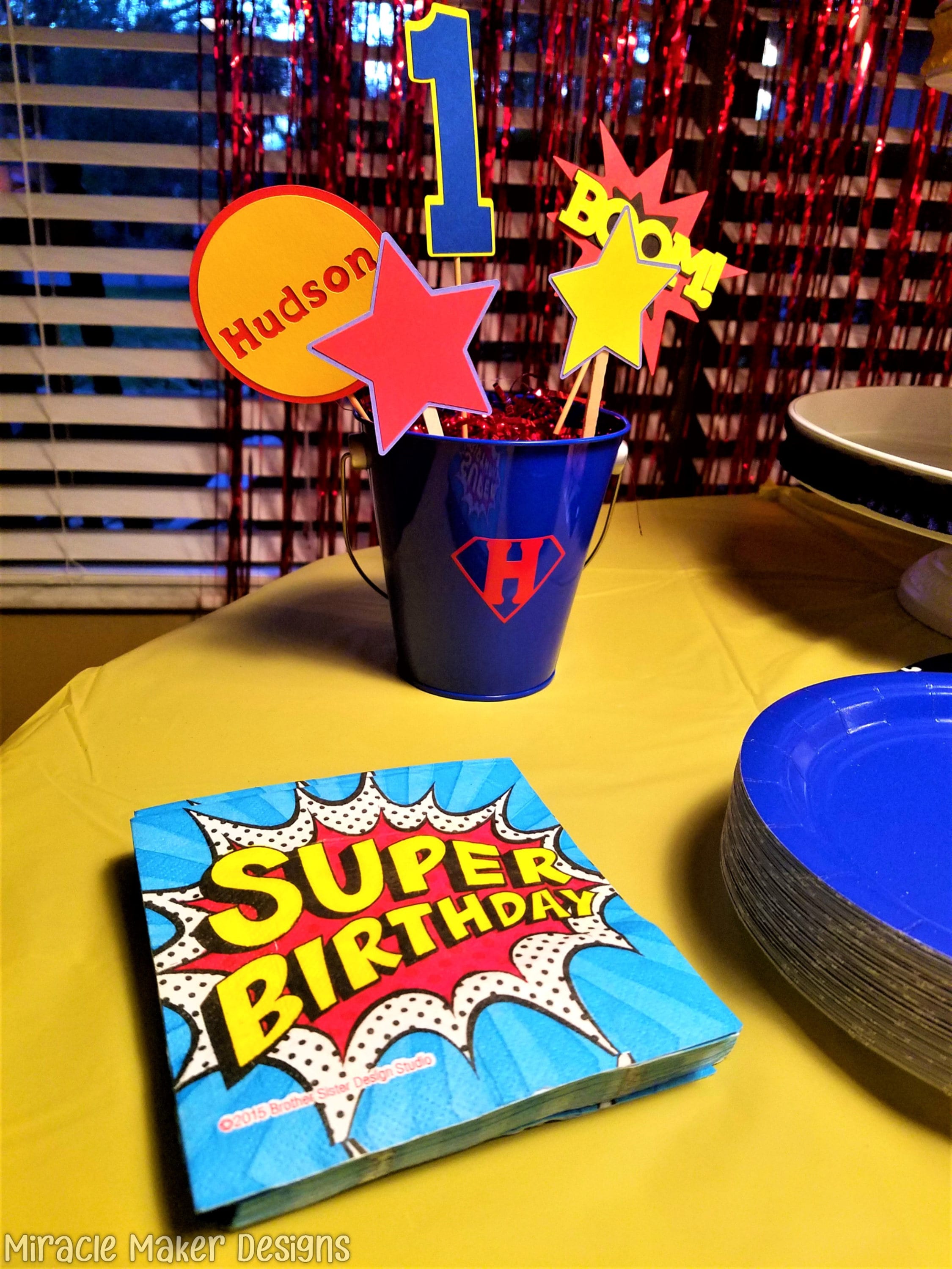 Superhero Party Centerpieces Superhero Table Decorations - Etsy