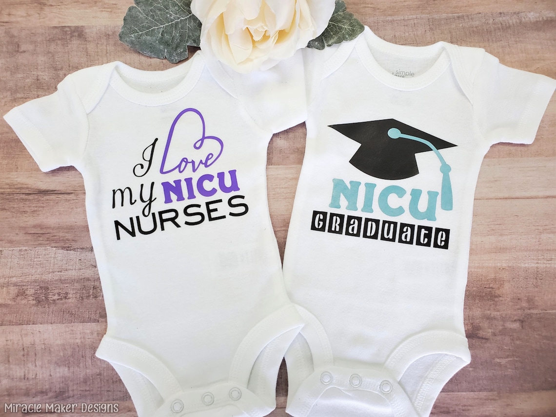 NICU Graduate Cap and Tassel Bodysuit, Personalized NICU Coming Home ...
