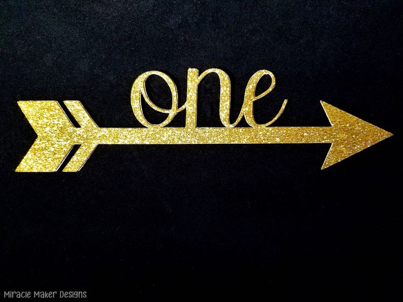 One Cake Topper, Gold Glitter Cake Topper, First Birthday Cake Topper ...