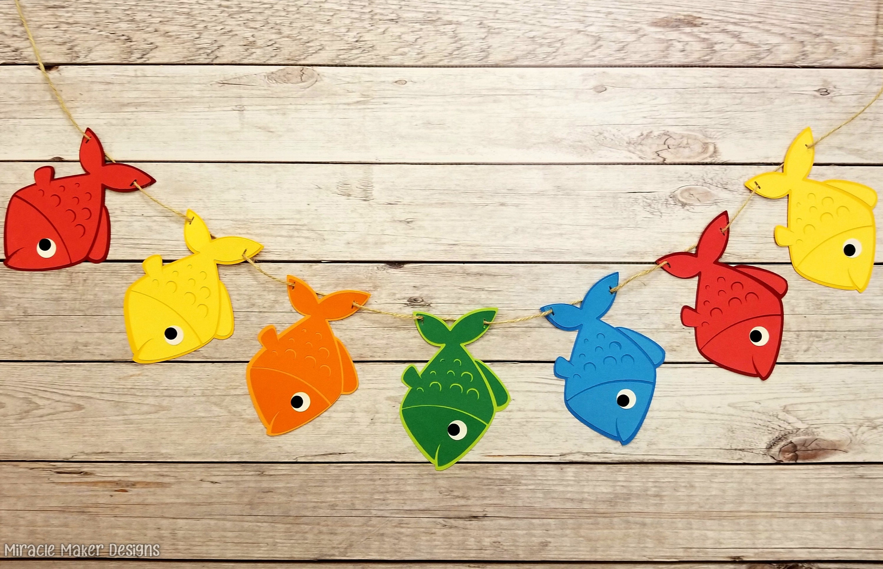 Colorful Fish Party Banner Ofishally One Party Fish Garland - Etsy UK