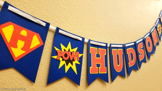 Paper & Party Supplies Superman Birthday Banner personalized with Name ...
