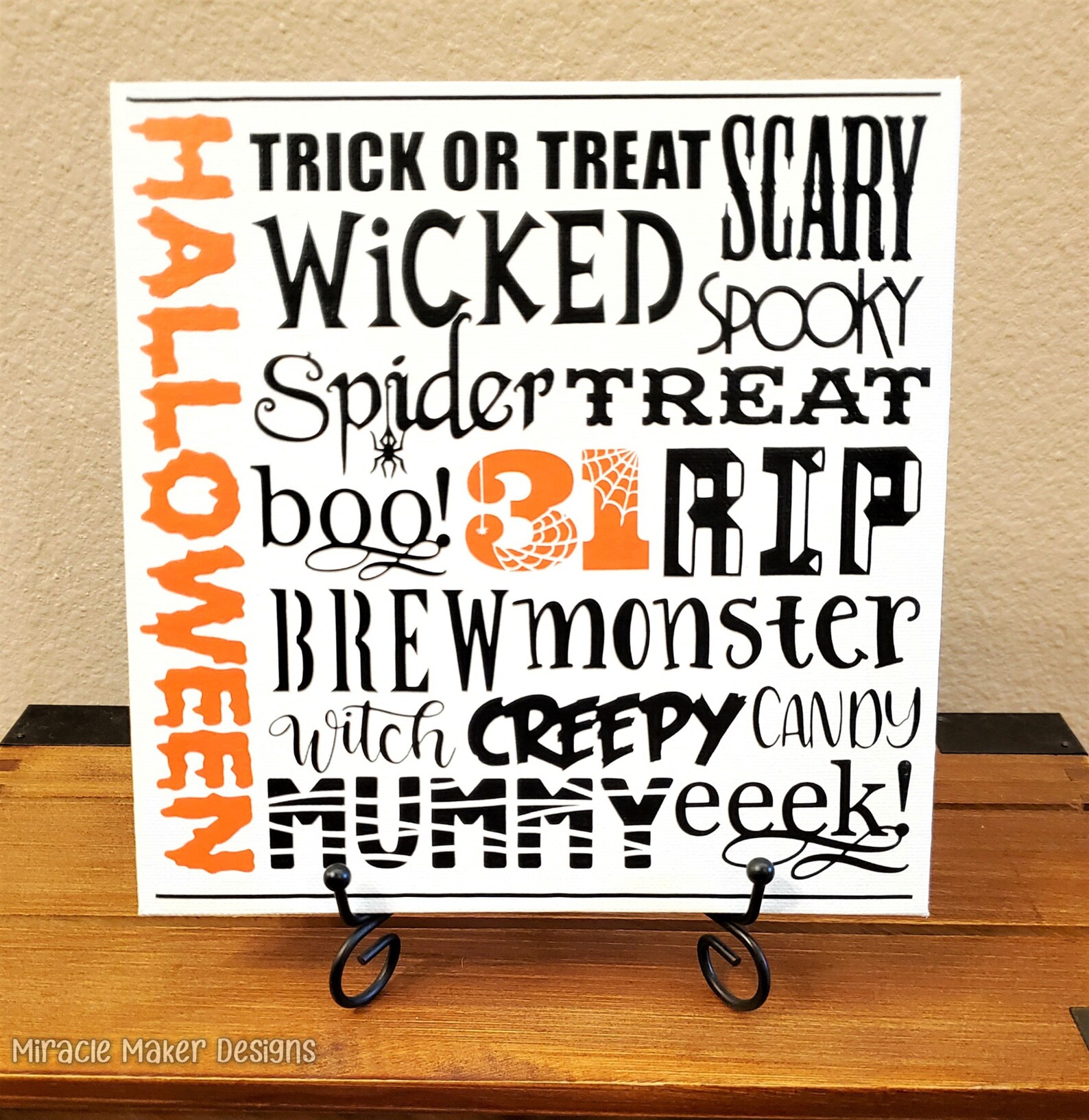 Halloween Sign Halloween Decor Halloween Subway Art Canvas | Etsy