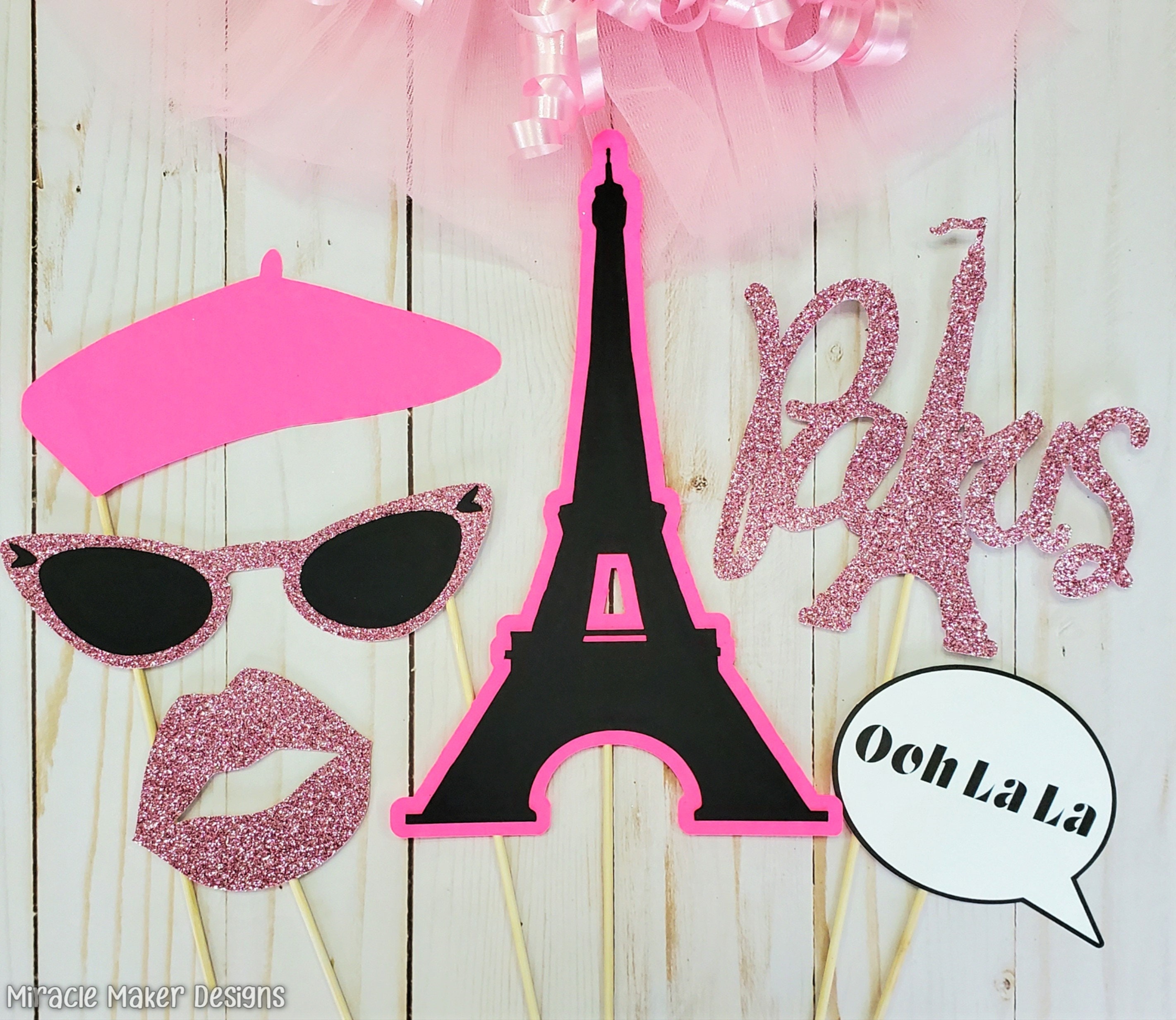 Paris Photo Booth Props Parisian Party Decorations Paris | Etsy