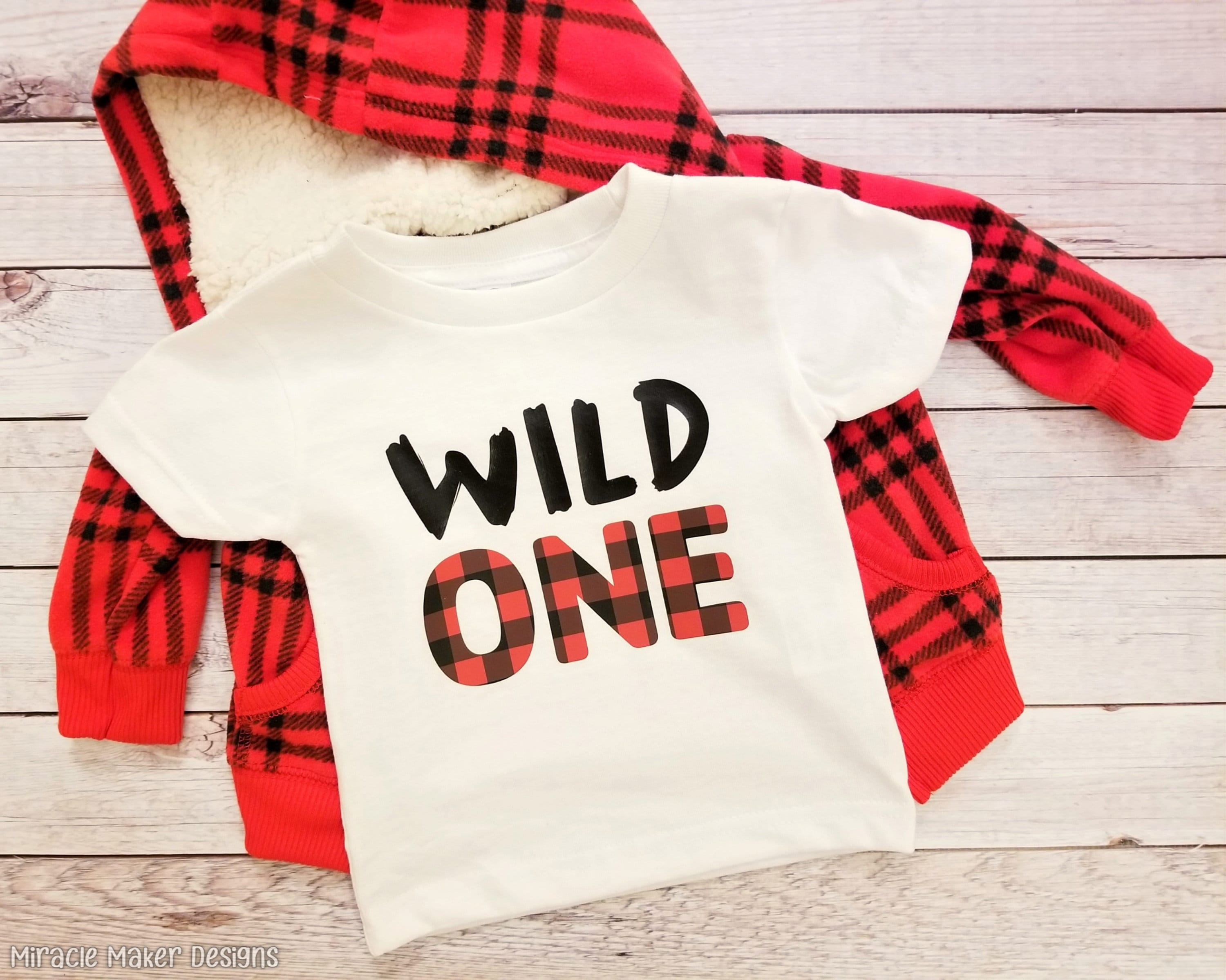 Wild One Buffalo Plaid Shirt, Lumberjack Birthday Shirt, First Birthday ...