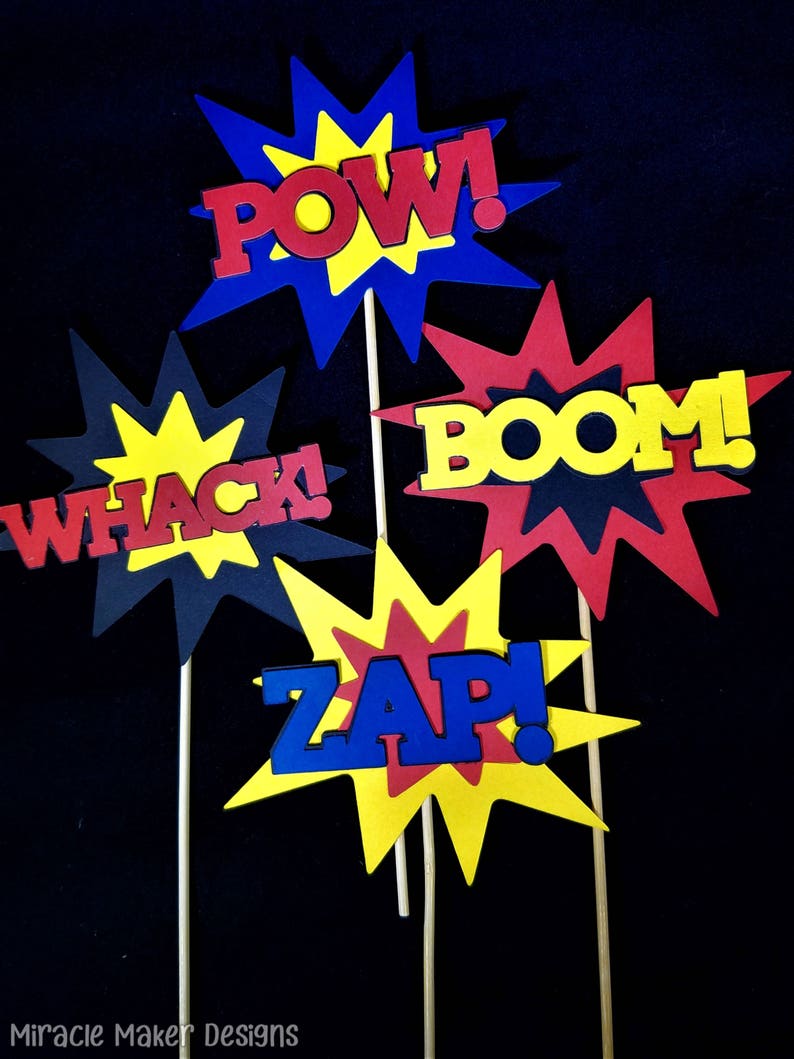 Superhero Photobooth Props Superhero Party Decorations | Etsy