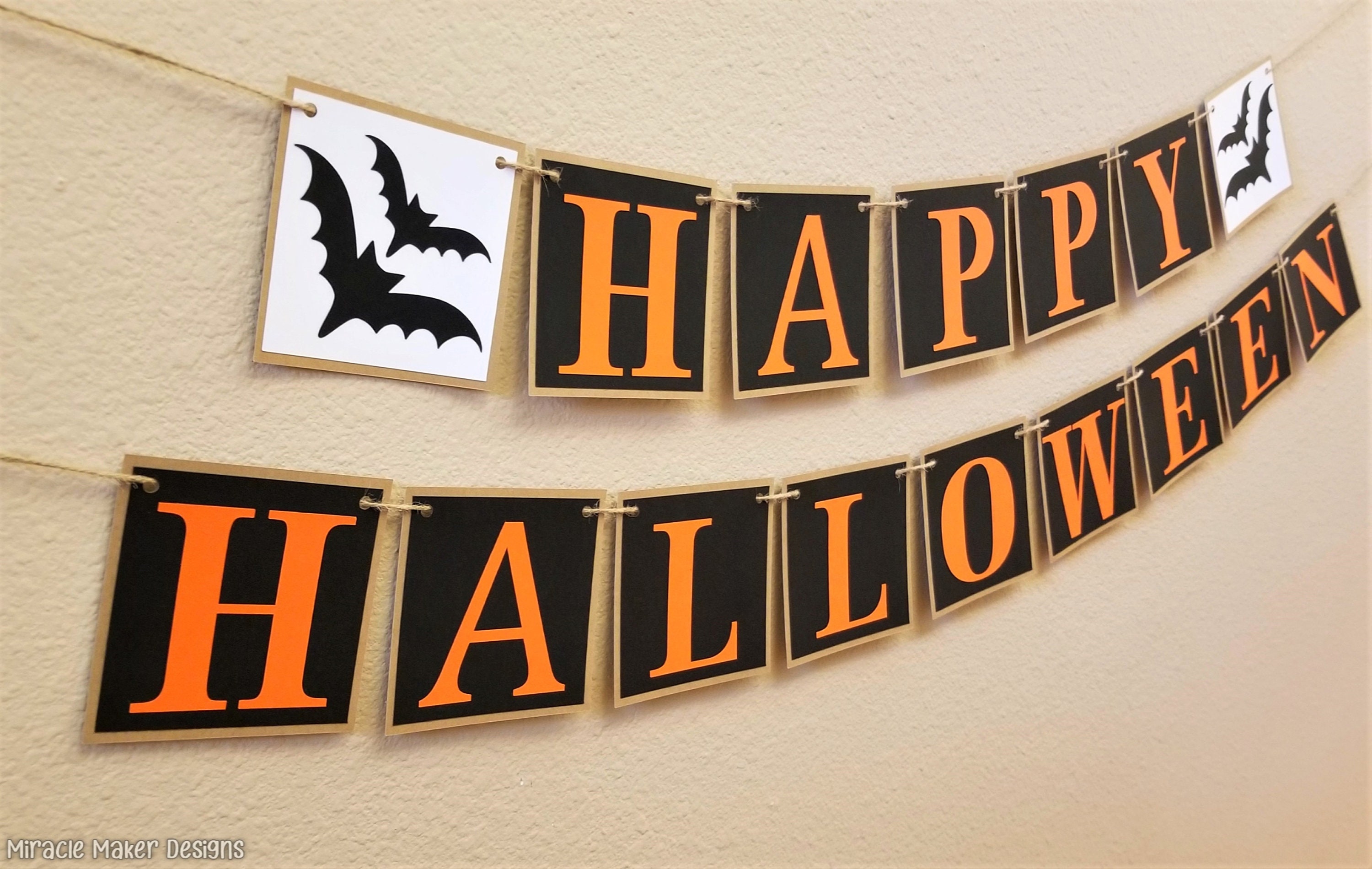 Happy Halloween Banner Halloween Decorations Halloween | Etsy