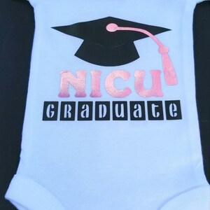 NICU Graduate Cap and Tassel Bodysuit, Personalized NICU Coming Home ...