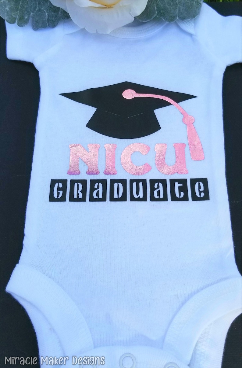 NICU Graduate Cap and Tassel Bodysuit Personalized NICU - Etsy