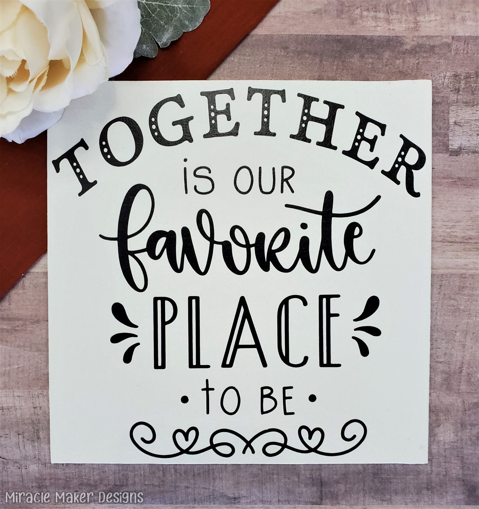 Together Is Our Favorite Place To Be Canvas Sign Farmhouse | Etsy