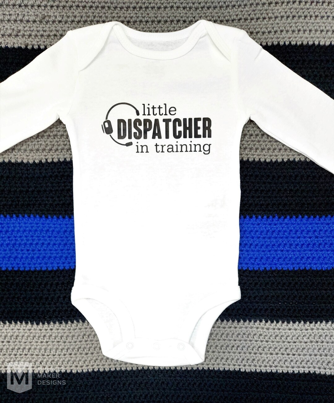Little Dispatcher in Training Headset Bodysuit, 911 Dispatcher Baby ...