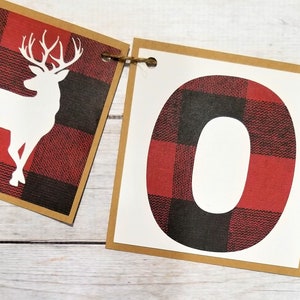 Buffalo Plaid Wild One High Chair Banner, Lumberjack Decoration ...