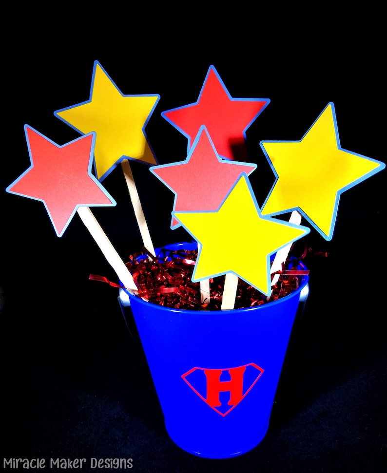 Superhero Party Centerpieces Superhero Table Decorations - Etsy