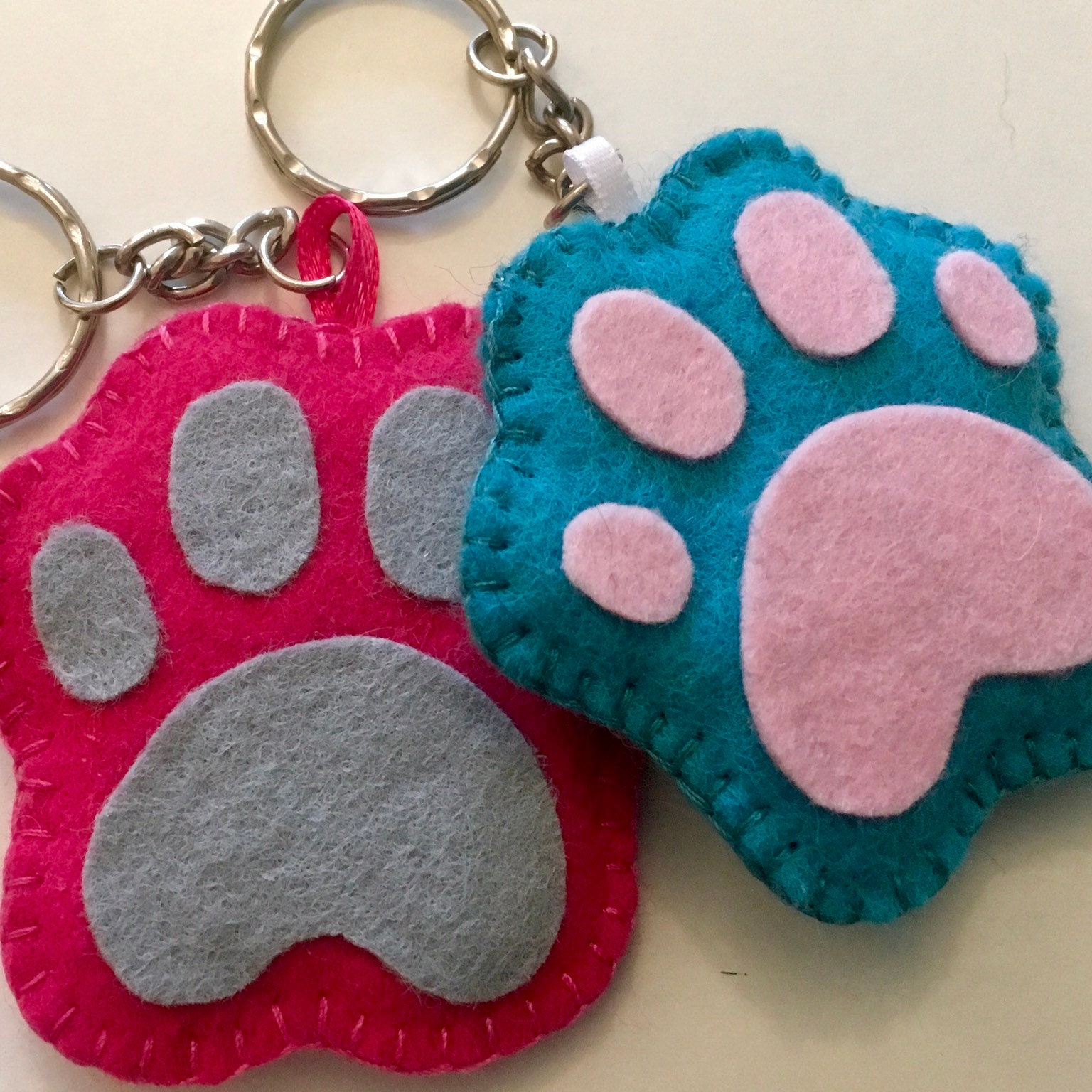 Paw Print Key Ring - Etsy