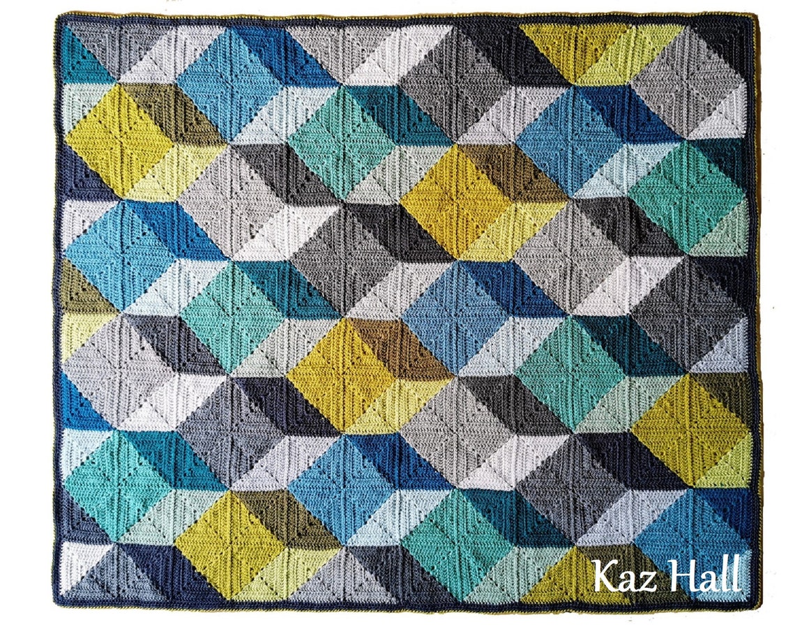 Borg Blanket Crochet Pattern - Instant Digital Download PDF- 3D Design ...