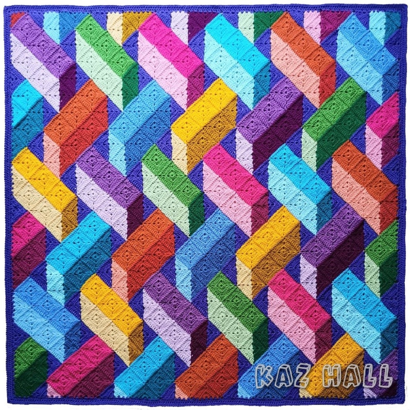 3d Crochet Blanket Pattern - Etsy