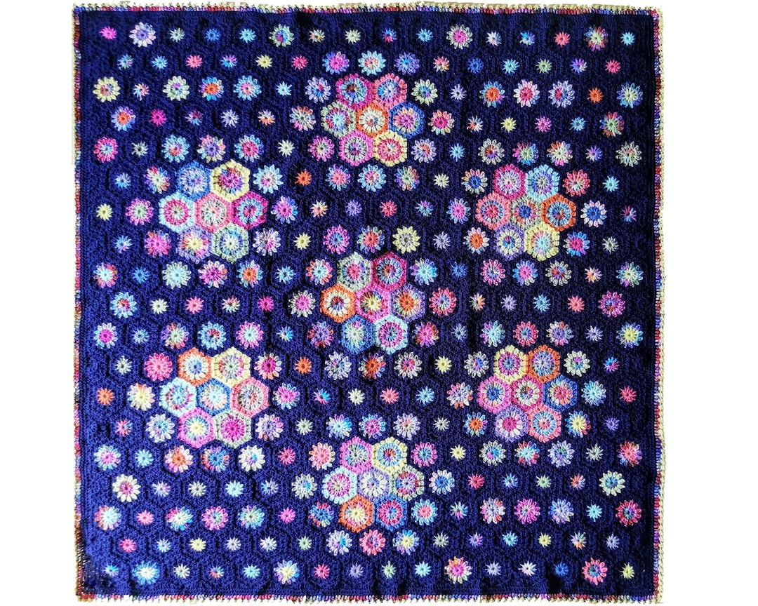 Pleiades Blanket Crochet Pattern Instant Digital Download PDF Hexagon ...