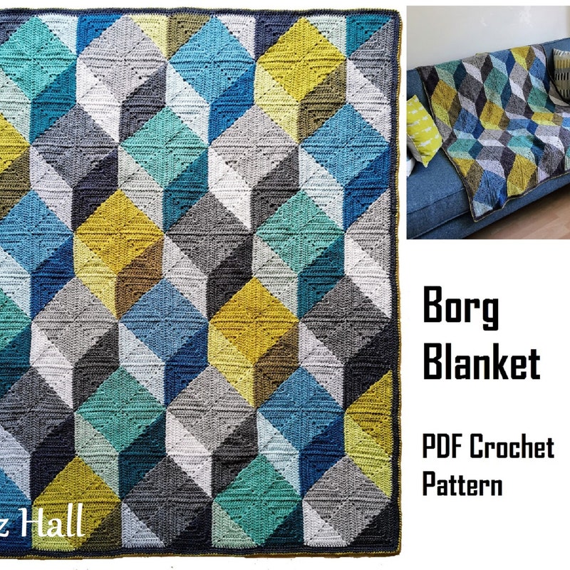 3d Crochet Blanket Pattern - Etsy