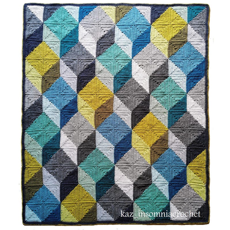 3d Crochet Blanket Pattern - Etsy