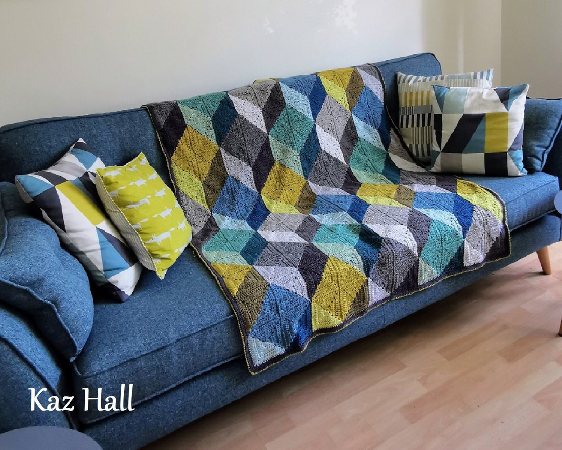 Borg Blanket Crochet Pattern - Instant Digital Download PDF- 3D Design ...