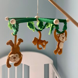 Cheeky Monkey Baby Mobile, Jungle Baby Mobile, Nursery Decorations ...