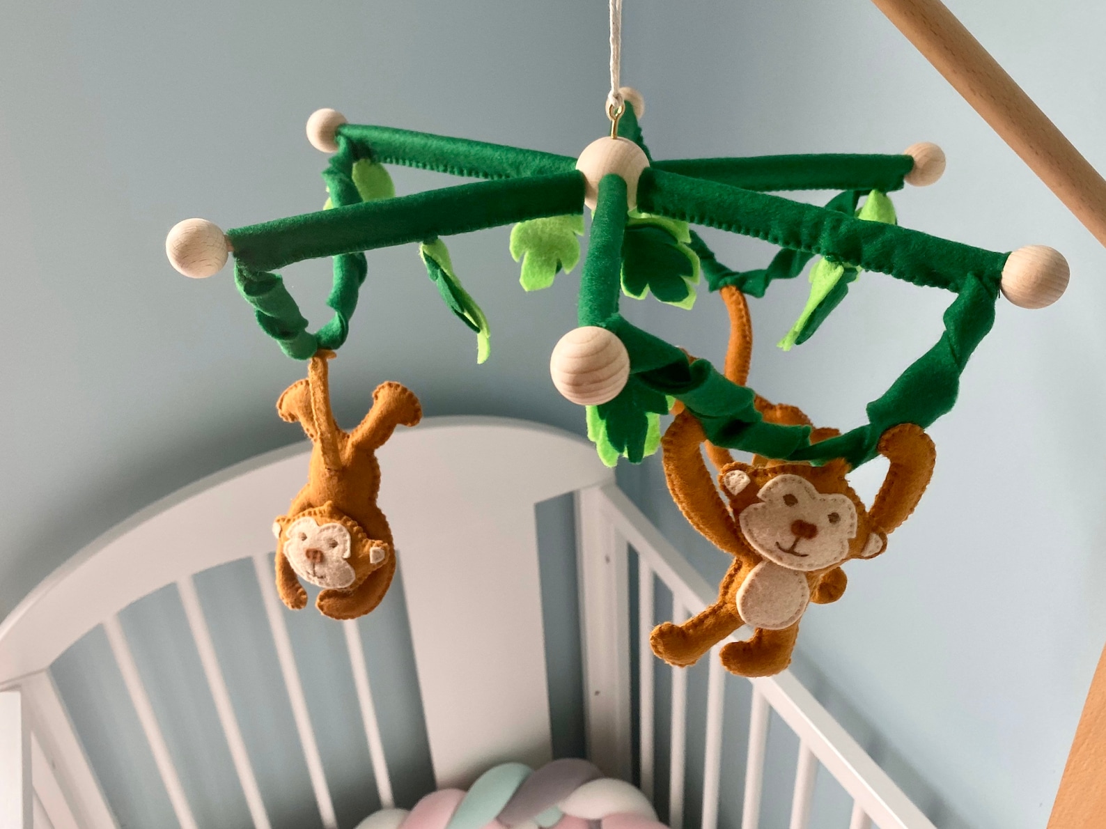 Cheeky Monkey Baby Mobile Jungle Baby Mobile Nursery | Etsy