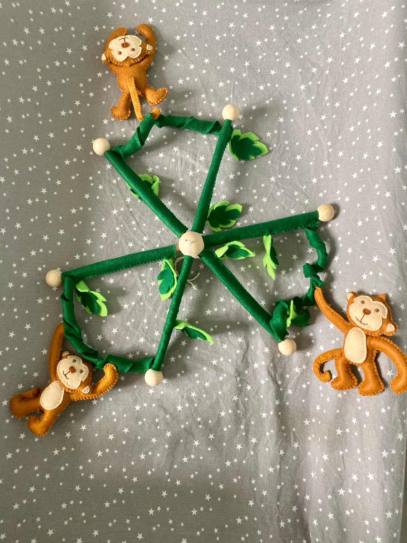 Cheeky Monkey Baby Mobile Jungle Baby Mobile Nursery | Etsy