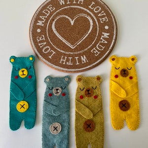 Bear Bookmark Polar Bear Bookmark Cute Bookmark White - Etsy UK