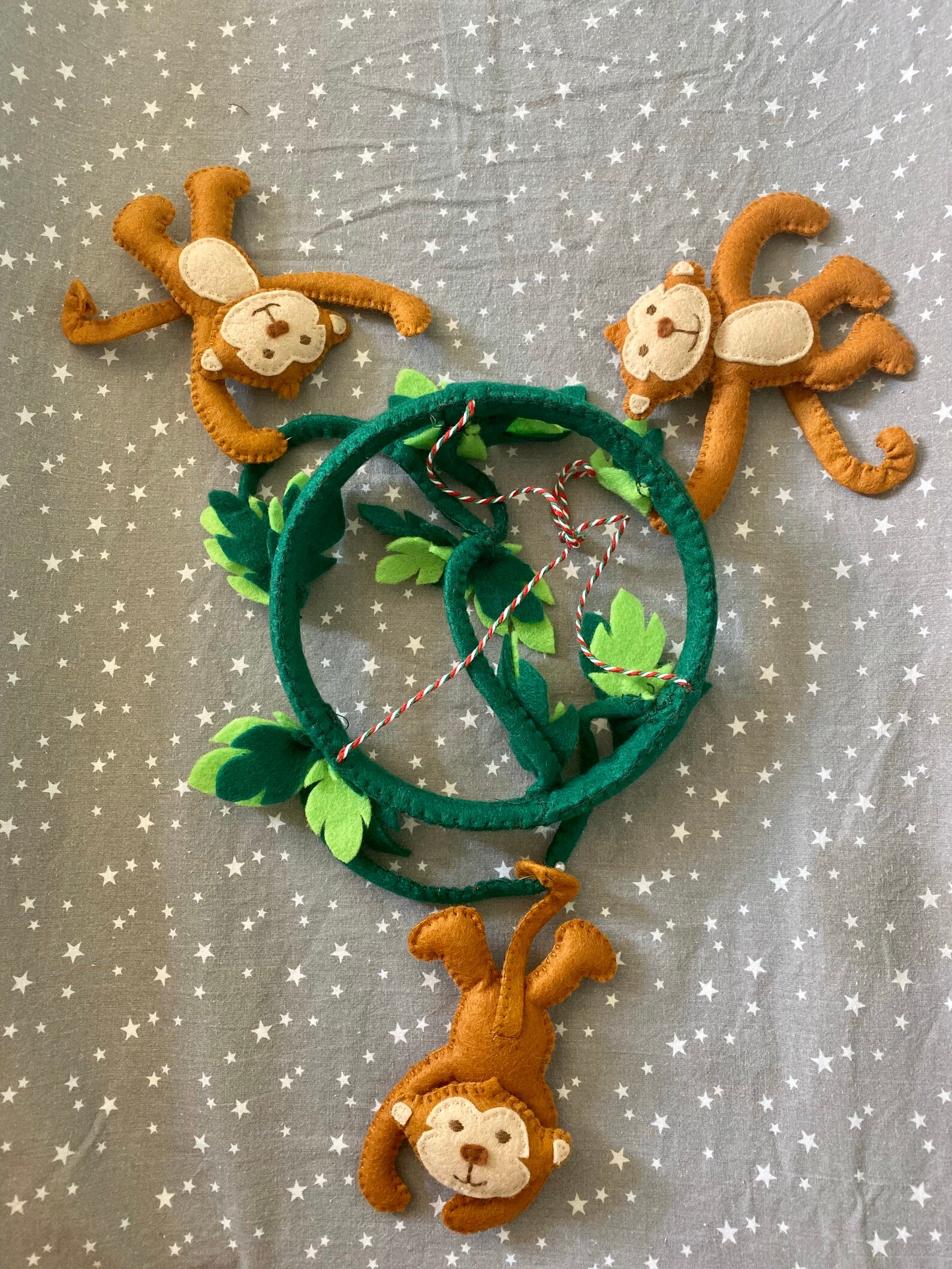 Cheeky Monkey Baby Mobile Jungle Baby Mobile Nursery | Etsy